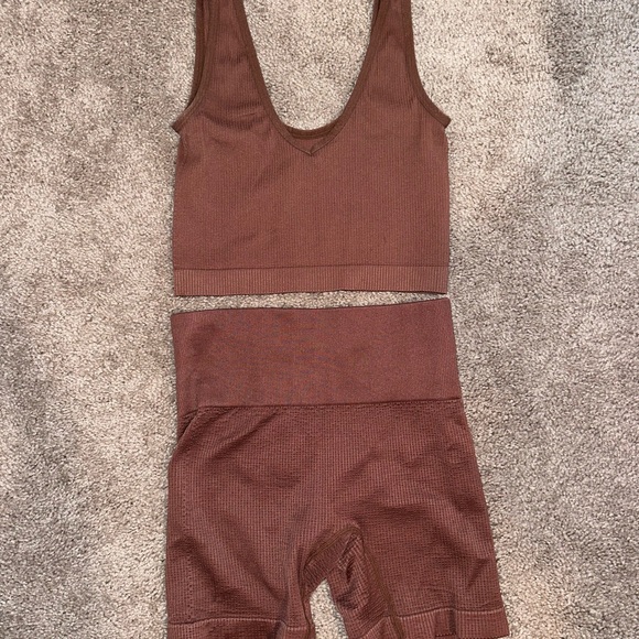 Colsie | Tops | Colsie Seamless Ribbed Biker Shorts And Tank Set | Poshmark